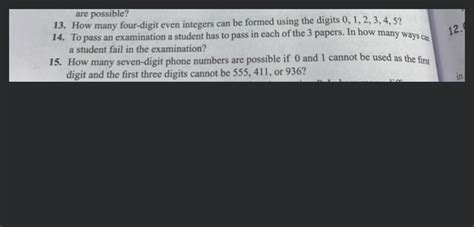 Are Possible13 How Many Four Digit Even Integers Can Be Formed Using T