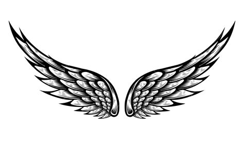 Premium Vector Vector Angel Wings Tattoo Design