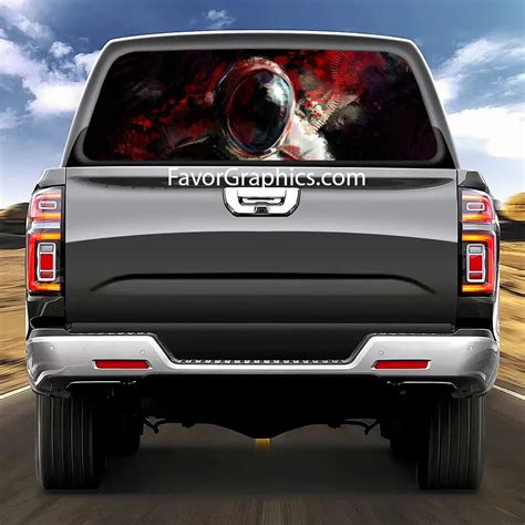 Astronaut Rear Window Perforated Graphic Vinyl Decal Car Truck Utv