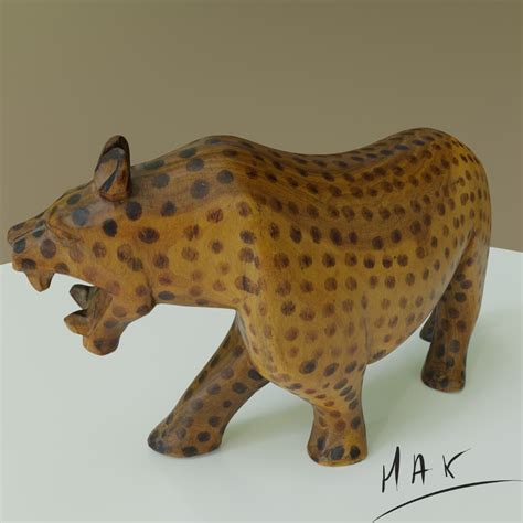 Makram Daou Wooden Leopard