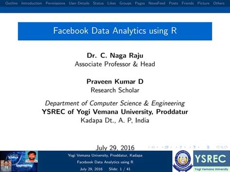 Facebook Data Analysis Using R Ppt
