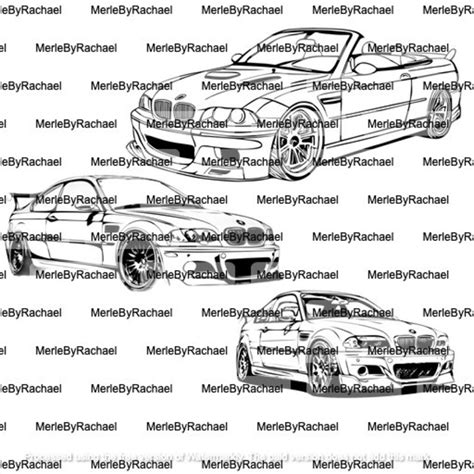 Bmw E46 M3 Bundle Of 3 Vector Svg Images Digital Download High