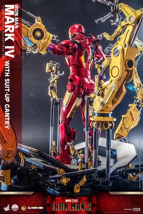 Hot Toys QS Iron Man Th Scale Iron Man Mark IV With Suit Up Gantry Collectible Set