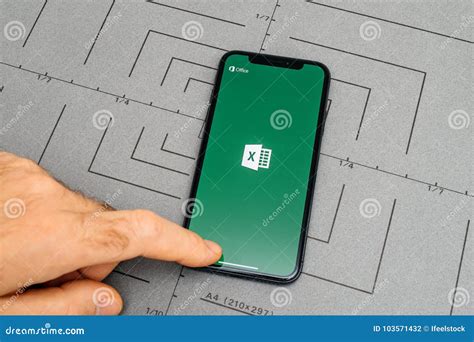 Set Up On IPhone X App Application Software Microsoft Excel Editorial Photography Image Of