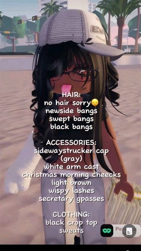 Crush Whispers In 2024 Crop Top And Sweats Baddie Outfits Ideas Black Hair Roblox