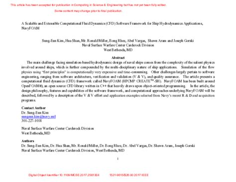 pdf a scalable and extensible computational fluid dynamics cfd