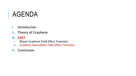 Graphene Field Effect Transistor Pptx