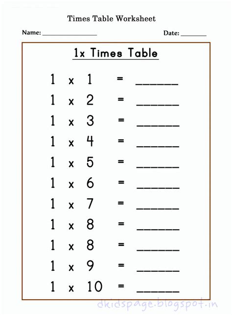 Free Printable 2 Times Table Worksheets