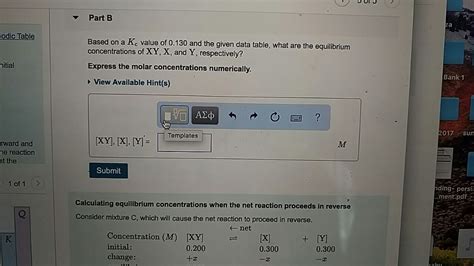 Solved Based On A Kc Value Of And The Initial Chegg