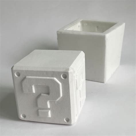 Silicone Mold Question Mark Mario Super Concrete Plaster Planter Candle