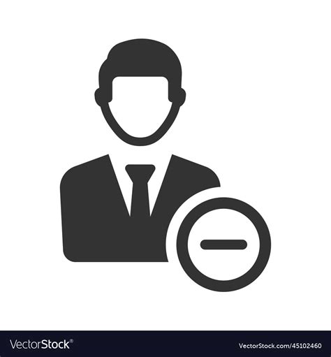 Delete Account Icon Royalty Free Vector Image Vectorstock