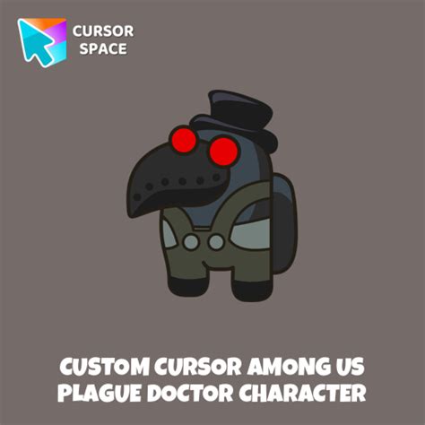 Cute Cursor Custom Cursor Among Us Plague Doctor Character Cursor Space