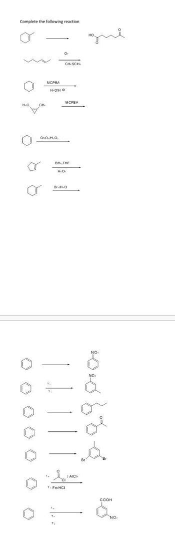 Answered: Complete the following reaction H-C CH.… | bartleby