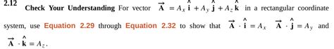 solved 2 12 check your understanding for vector Ã ax î