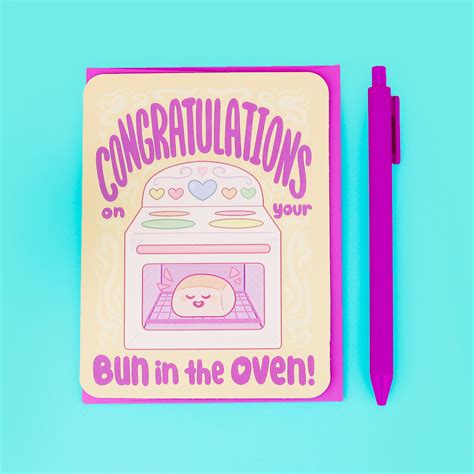 Congratulations Bun In The Oven Pregnancy Card Turtles Soup