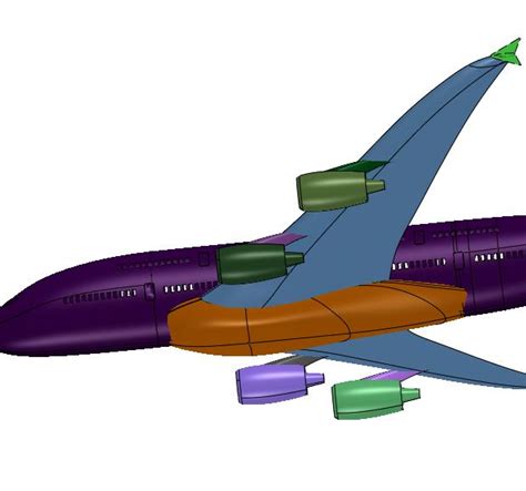 空中客车a380巨型飞机step 模型图纸下载 懒石网