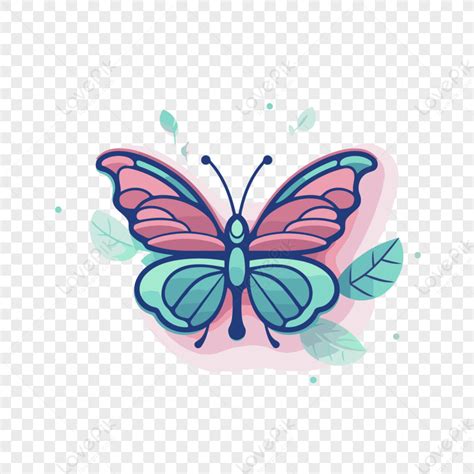 나비 그림의 귀여운 그림 벡터스케치ui개요 Png 일러스트 무료 다운로드 Lovepik