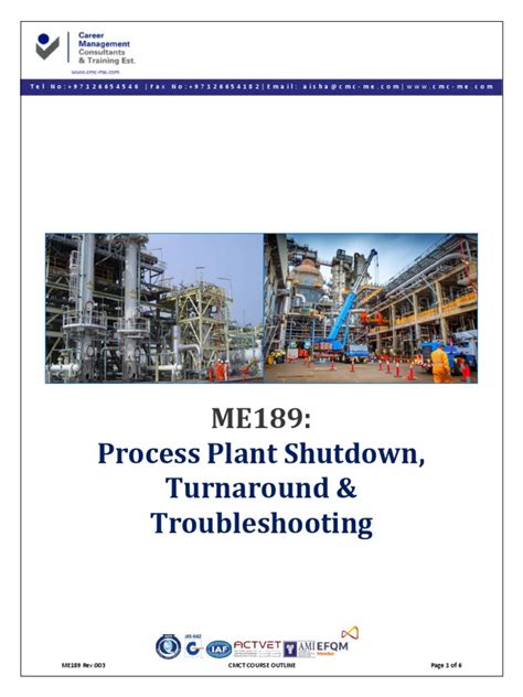 me189 process plant shutdown turnaround troubleshooting pdf