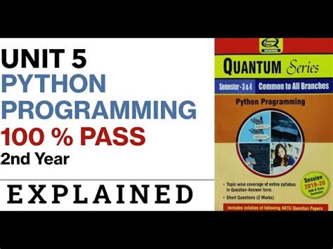 Python UNIT 5 ONESHOT IMP TOPICS EXPLAINED PYTHON PROGRAMMING AKTU