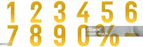 숫자 3d 금 백분율 기호 마이너스 기호 아이콘 번호 1 2 3 4 5 6 7 9 0 흰색 배경에 잘라 숫자에 대한 스톡 사진 및 기타 이미지 Istock