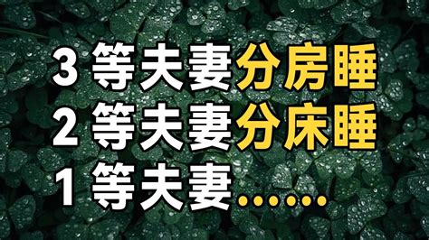 最幸福的夫妻，是什麼樣子的？心理學家研究：三等夫妻分房睡，二等夫妻分床睡，一等夫妻 佛禪 Youtube