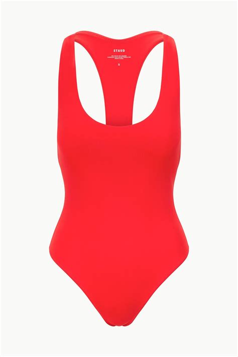 Staud Anchor One Piece Red Rose