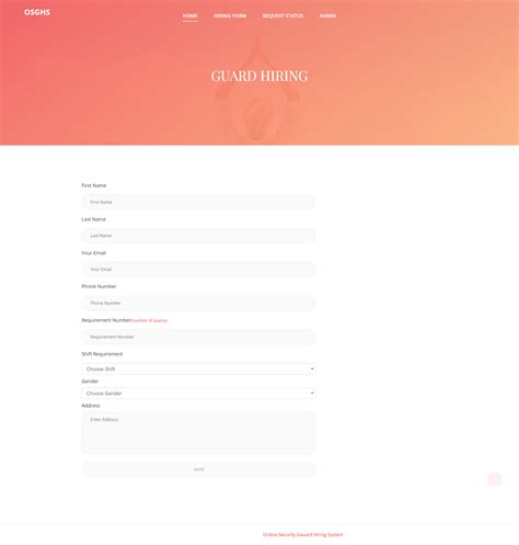 Online Security Guards Hiring System Project In Php Security Guards Hiring Project In Php