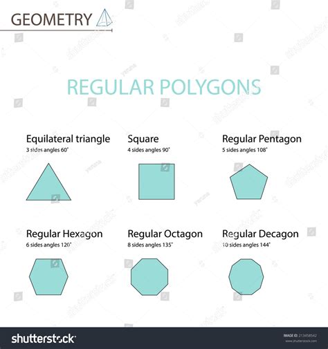 Regular Polygons Stock Vector Royalty Free 213458542 Shutterstock