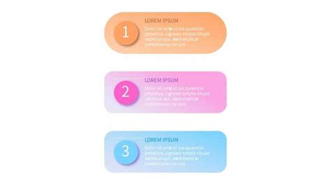 Set Of Three Different Colored Buttons Powerpoint Template Free