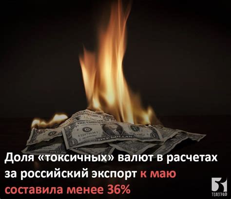 Доля «токсичных валют в первую очередь доллара и евро в расчетах за российский экспорт к маю