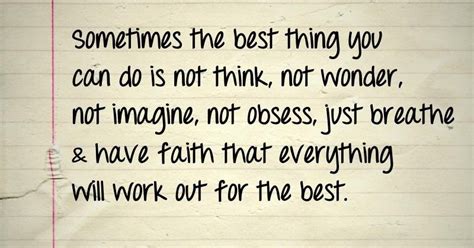 Life Secrets Sometimes The Best Thing You Can Do Is Not Think Not