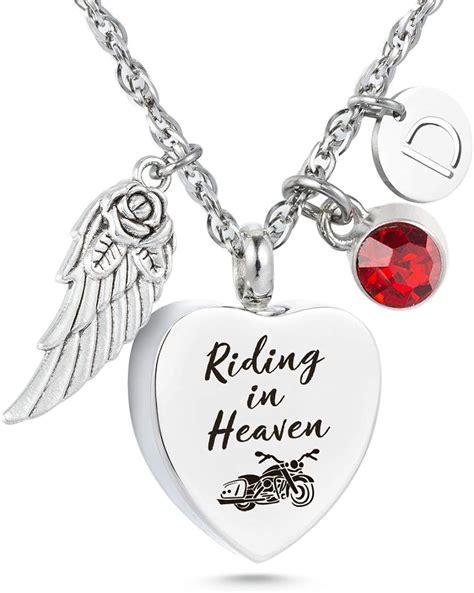 Cremation Jewelry Motorcycle Urn Necklace With Harley Inspired Bike