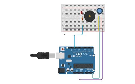 Circuit Design Projeto Arduino Led Piscante Com Pino AnalÓgico Tinkercad
