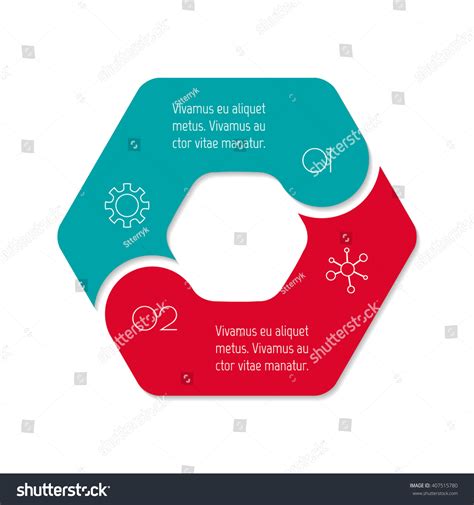 Connected Hexagonal Infographic Diagram Circular Chart Stock Vector Royalty Free 407515780