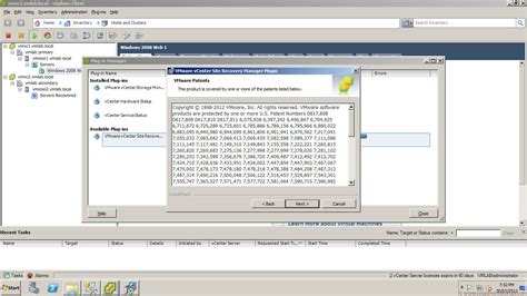 Installing Vmware Site Recovery Manager 5