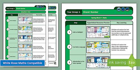 👉 Year 6 Ratio Lesson Planning Overview Teacher Made