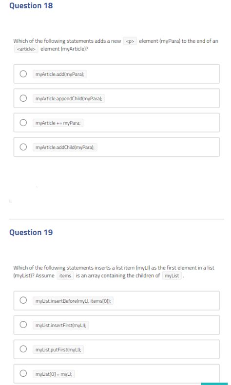 Solved Question 12 Write A Javascript Statement That