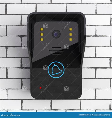 Modern Video Intercom 3d Rendering Stock Illustration Illustration