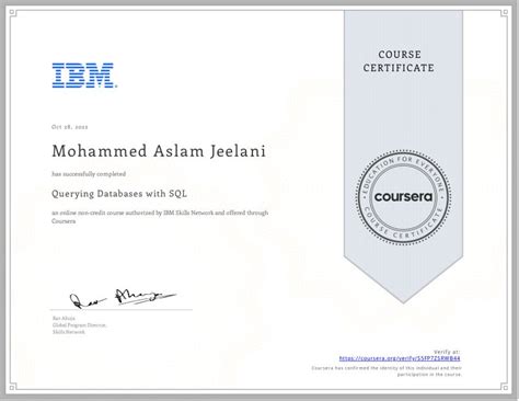 Aslam Jeelani Mohammed Mba On Linkedin Ibm Sql Queryingdatabase Ibmtraining 15 Comments