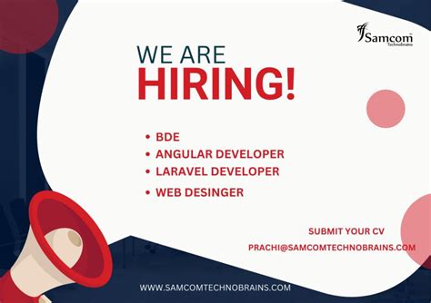 Prachi Samcom On Linkedin Urgent Hiring Multipleposition