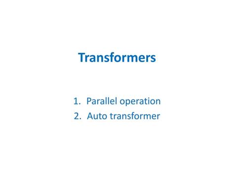 Transformerparalleloptautoppt