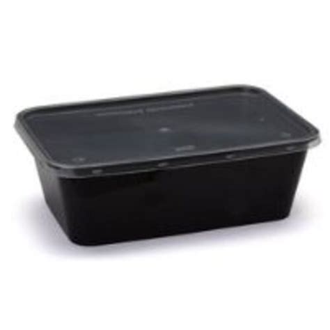Bhagwati Round Container 03 300 Ml Black With Lid 100 Pc