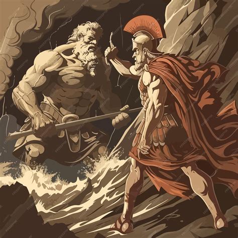 Premium Vector Odysseypolyphemustitanattackedbyodysseus