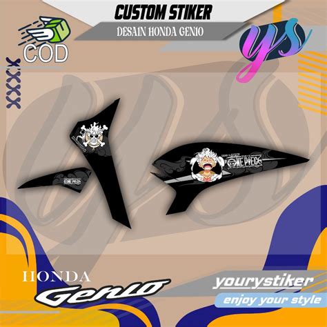 Jual STRIPPING SIMPEL HONDA GENIO LUFFY GEAR 5 MONKEY D LUFFY GEAR