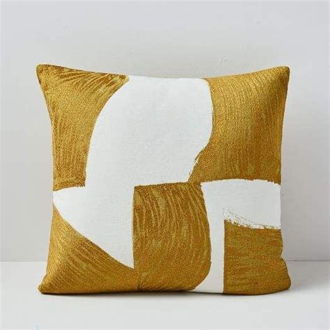 West Elm Embroidered Geo Tile Pillow Cover