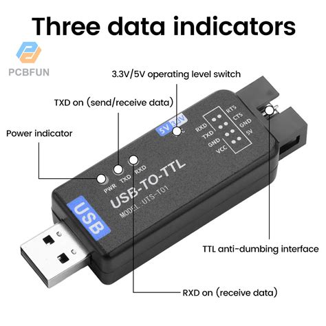 Pcbfun โมดลชปดาวนโหลด แปลงพอรตอนกรม USB เปน TTL CH343G Shopee Thailand