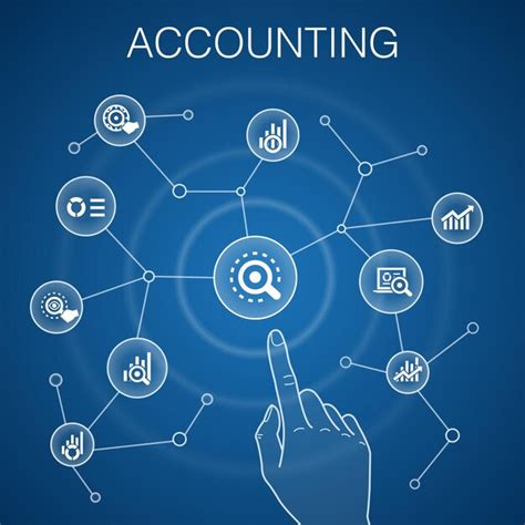 Fundo azul do conceito de contabilidade ativo relatório anual de renda