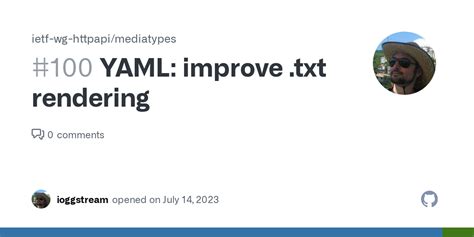 YAML Improve Txt Rendering Issue 100 Ietf Wg Httpapi Mediatypes
