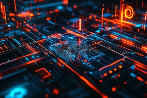 A Mesmerizing Cybernetic Interface Displaying Ai Generated Holographic Security Algorithms