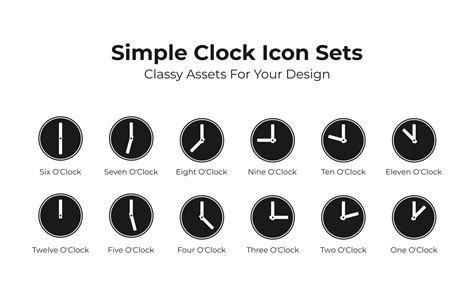 Simple Clock Icon Set For Classy Design Assets 19641263 Png